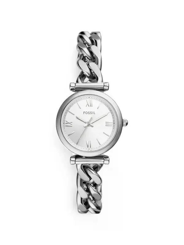 Fossil Carlie Curb-chain 28mm Watch - Silver