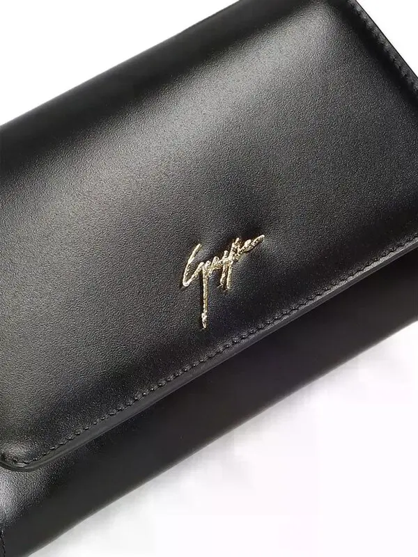 GIUSEPPE ZANOTTI Logo-plaque Chain-strap Leather Clutch Bag