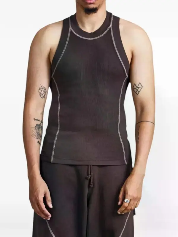 SAUL NASH Ribbed Contrast-stitch Vest