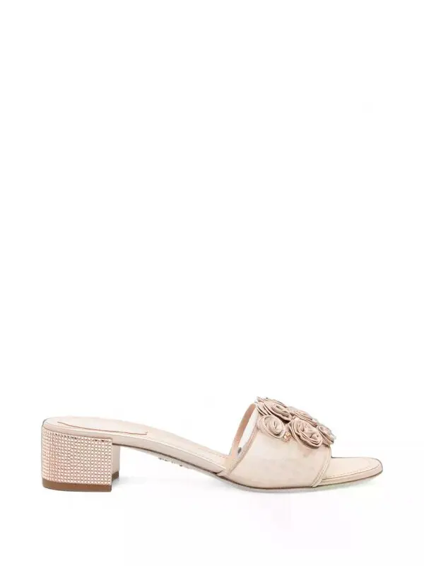 Rene Caovilla 40mm Rosalia Sandals - Neutrals