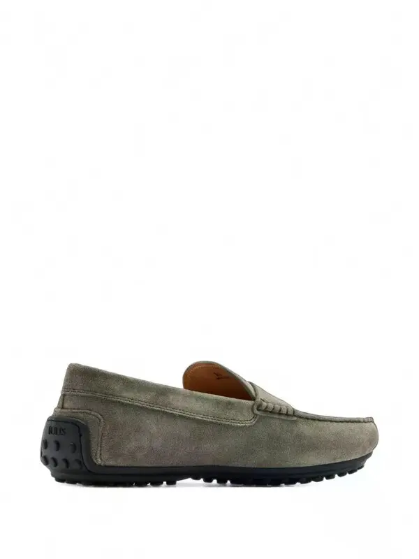 TOD'S Gommino Suede Loafers - Grey