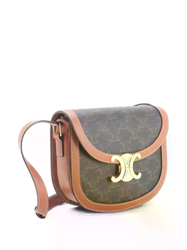 Celine Besace Triomphe Triomphe Coated Canvas Teen Shoulder Bag