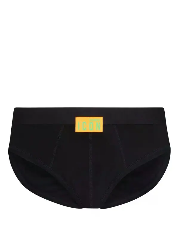 Dsquared2 Icon Logo-patch Briefs - Black
