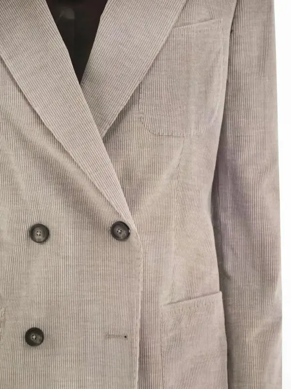 Tagliatore Double-breasted Ribbed-texture Suit Jacket