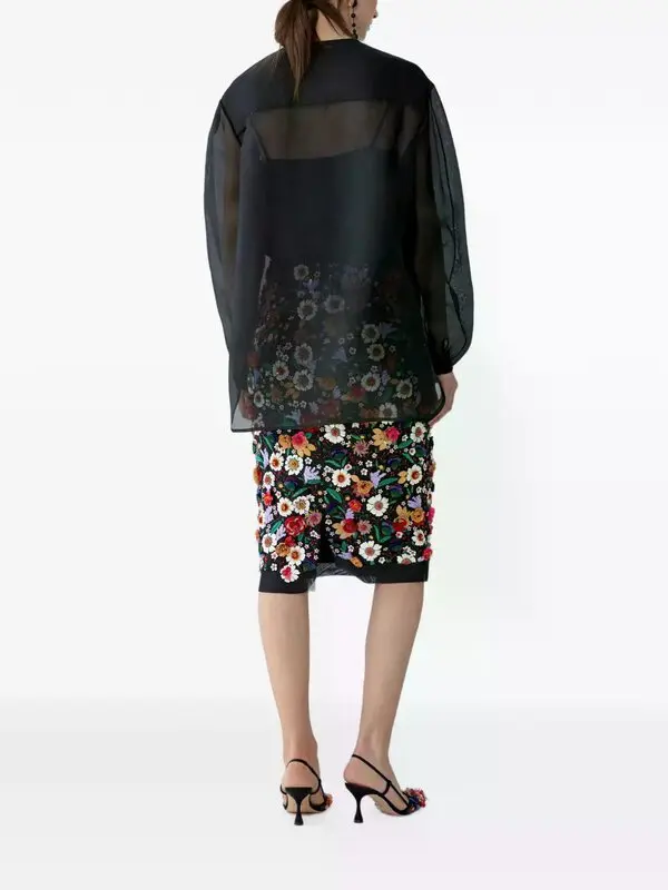 Carolina Herrera Sheer Oversized Blouse