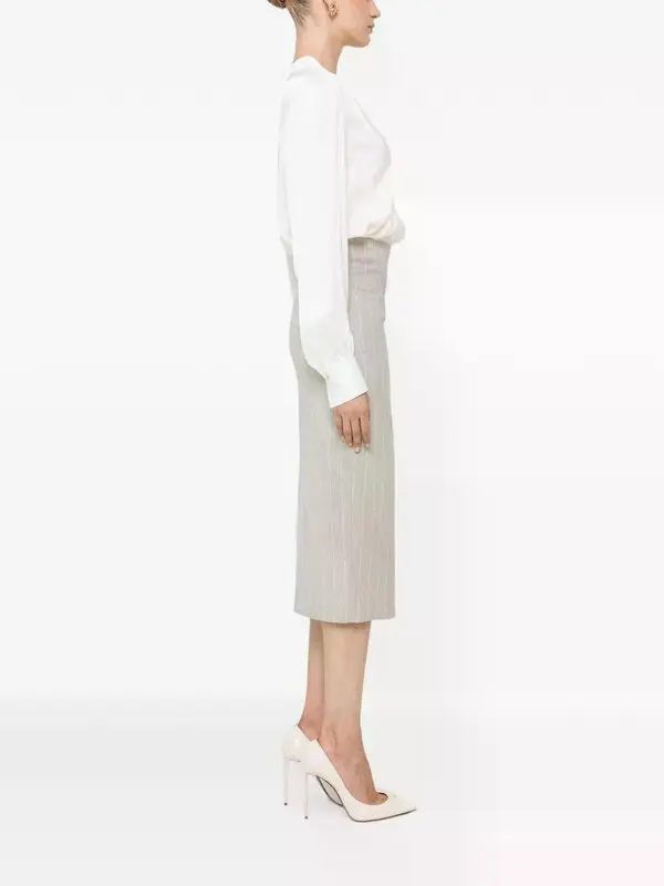 NISSA Sequins Detail Midi Skirt