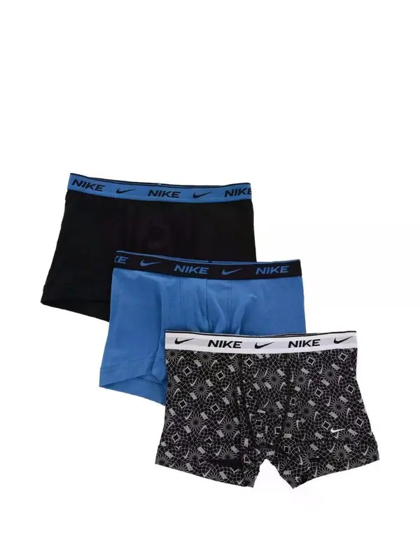 Nike Logo-waistband Stretch-cotton Boxers - Black