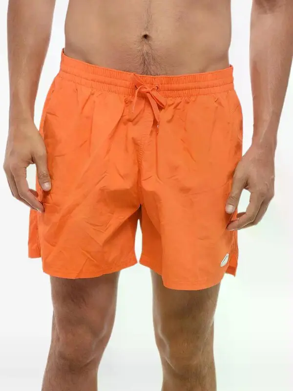 Nike Sneaker-patch Drawstring-waist Swim Shorts - Orange