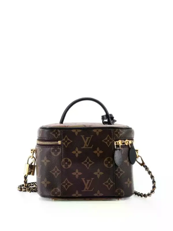 LOUIS VUITTON Vanity Handbag Reverse Monogram Canvas Pm Satchel