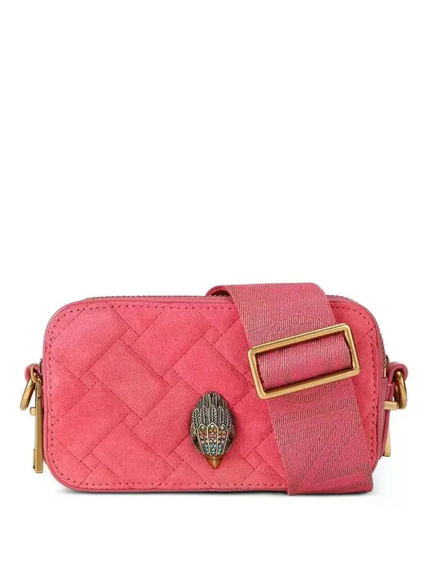 Kurt Geiger Woven Effect Shoulder Bag With Eagle Plaque - Pink