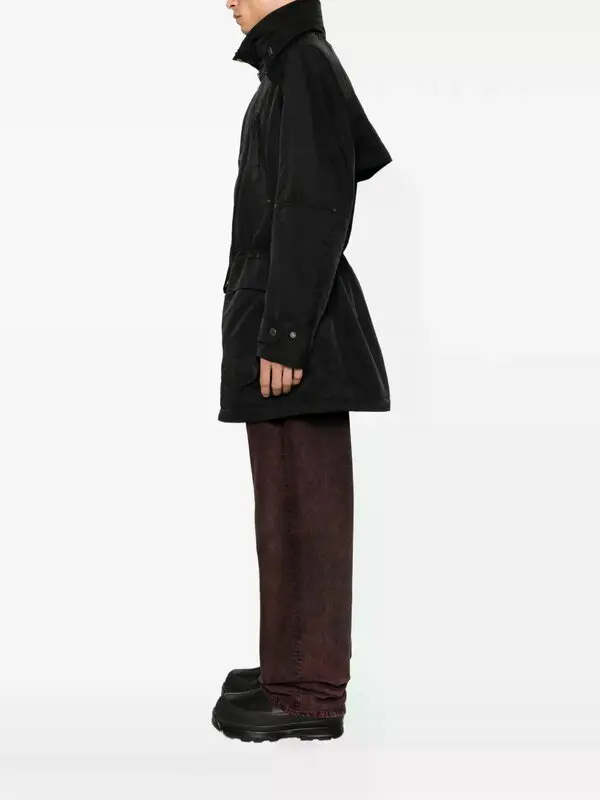 Off-White Racing Staff Logo-embroidered Storm-flap Coat
