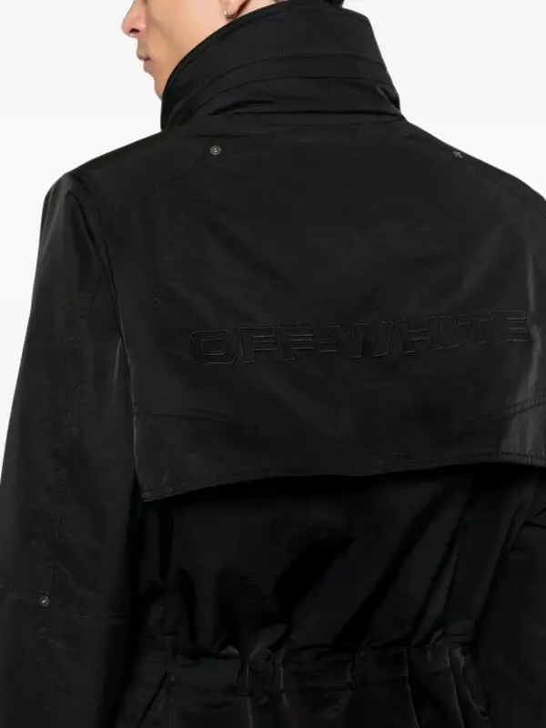 Off-White Racing Staff Logo-embroidered Coat