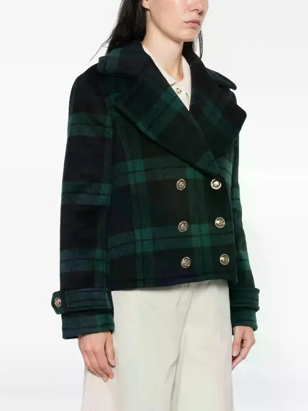 Liu Jo Double-breasted Check Jacket