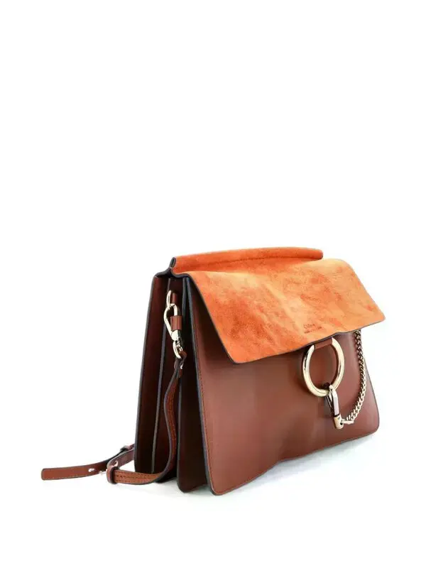 Chloé Faye Leather Medium Shoulder Bag - Brown