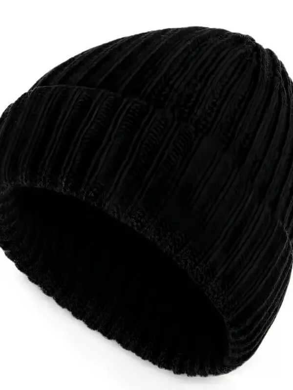 Malo Ribbed-knit Beanie Hat - Black