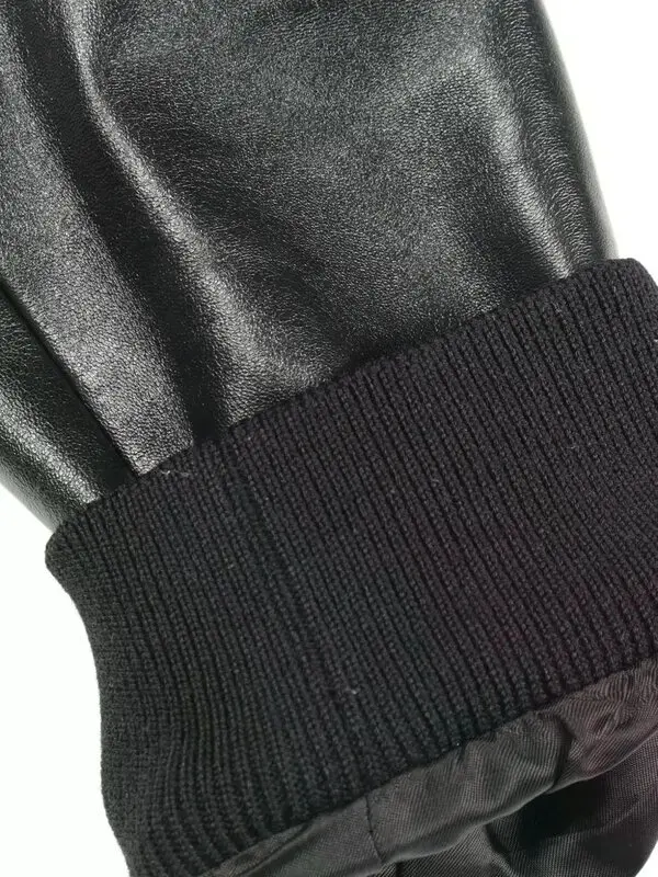 Celine 2010s Wool And Leather Logo Detail Hooded Jacket
