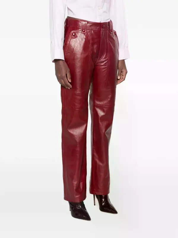 Isabel Marant Étoile Valka High-waisted Leather Trousers