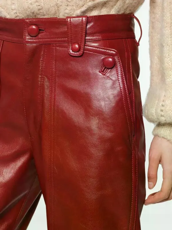 Isabel Marant Étoile Valka High-waisted Leather Trousers