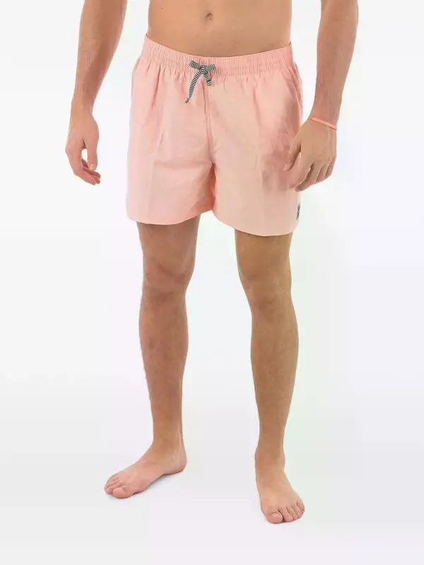 Nike Logo-patch Drawstring Swim Shorts - Pink