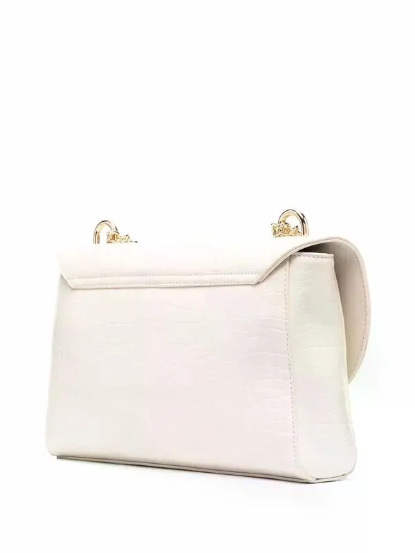 Moschino Crocodile-effect Faux-leather Shoulder Bag