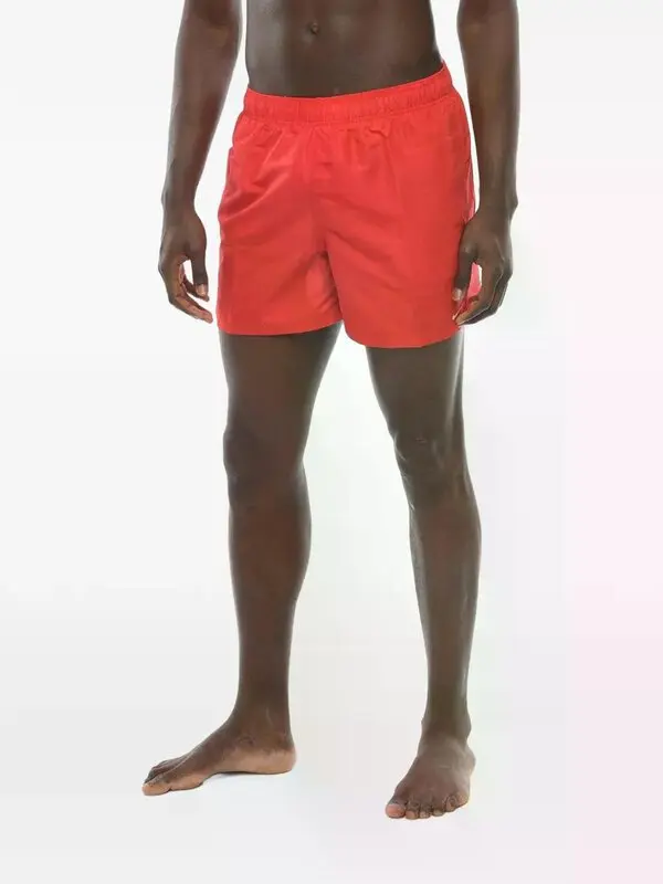 Nike Logo-embroidered Elasticated-waist Swim Shorts - Red