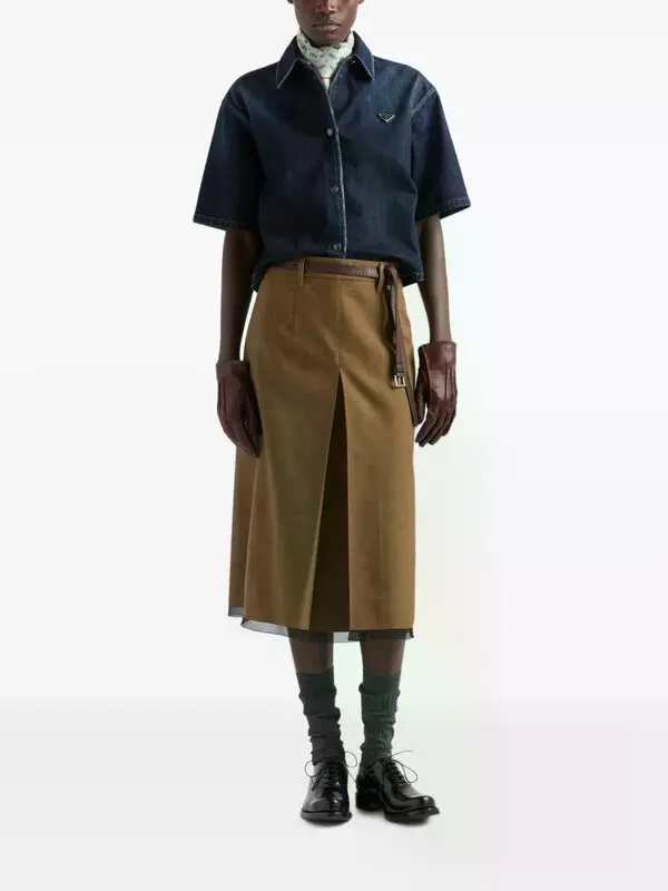 Prada Short-sleeved Denim Shirt