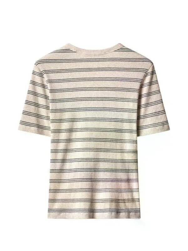 Maison Kitsuné Baby Fox Striped Ribbed T-shirt