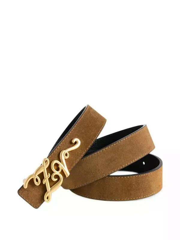 Zadig&Voltaire Reversible Leather Belt With Zv Buckle