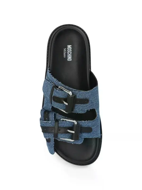 Moschino Buckle-fastening Denim Sandals