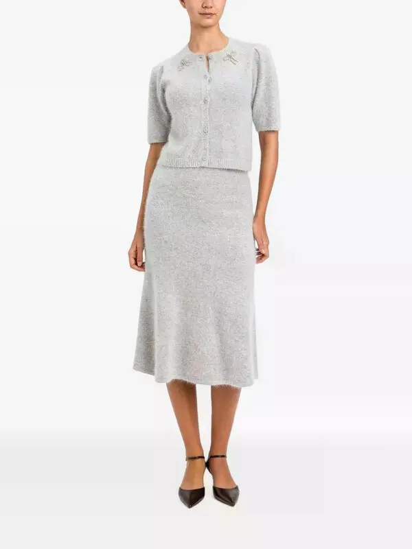 TWINSET Knitted Midi Skirt - Grey
