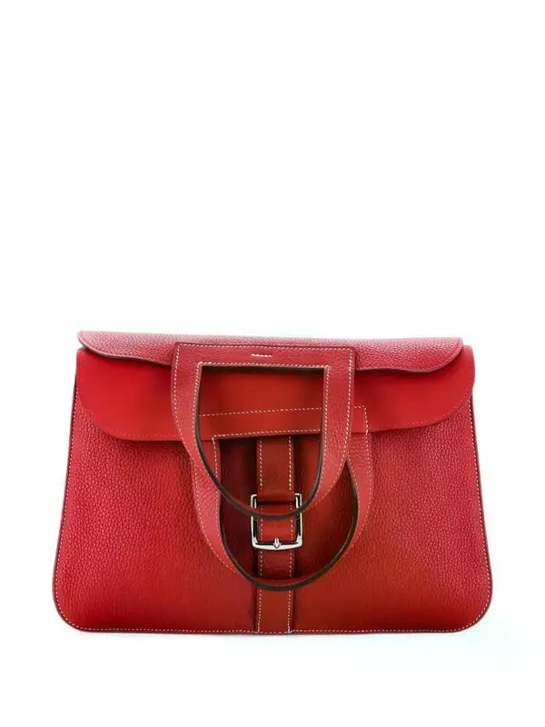Hermès Halzan Bag Clemence 31 Shoulder Bag - Red