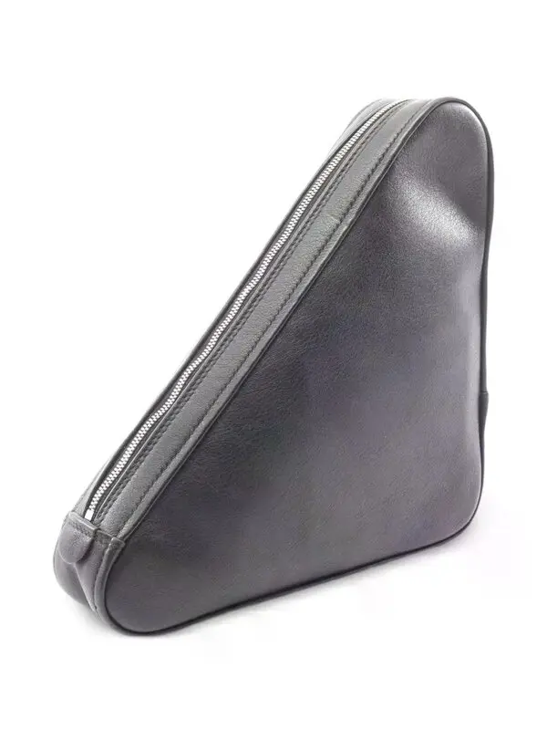 Balenciaga 2010s Triangle Clutch Bag - Black