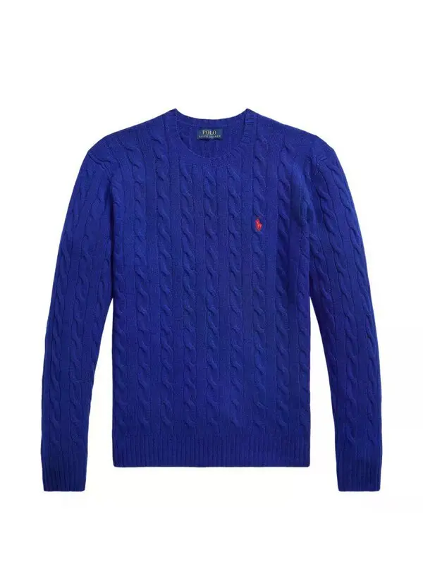 Polo Ralph Lauren Cable-knit Wool-cashmere Jumper - Blue