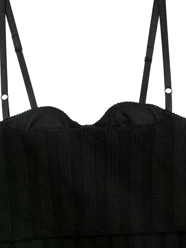 Dolce & Gabbana Ribbed Knit Corset Top