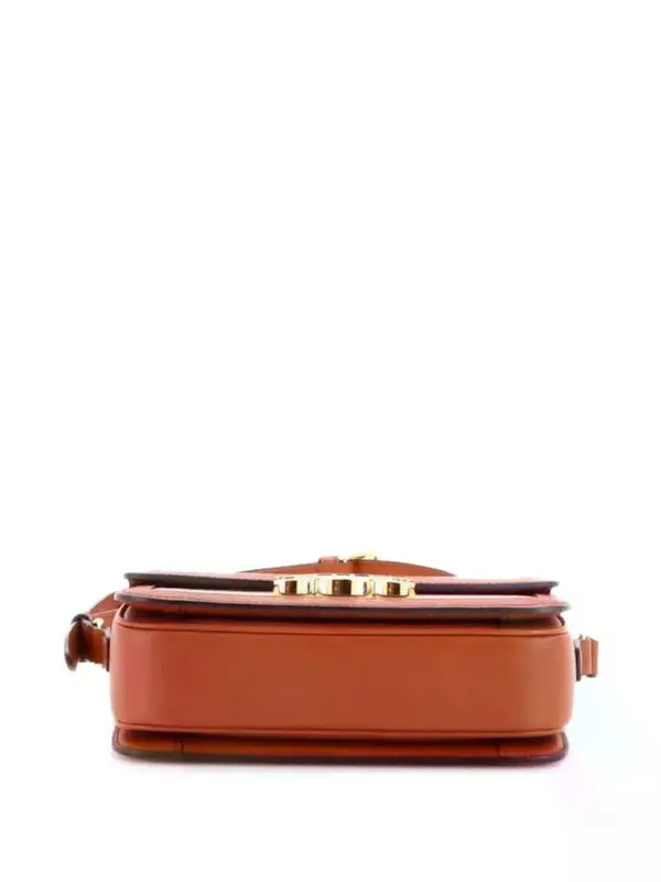 Celine Triomphe Shoulder Bag In Canvas And Leather - Brown