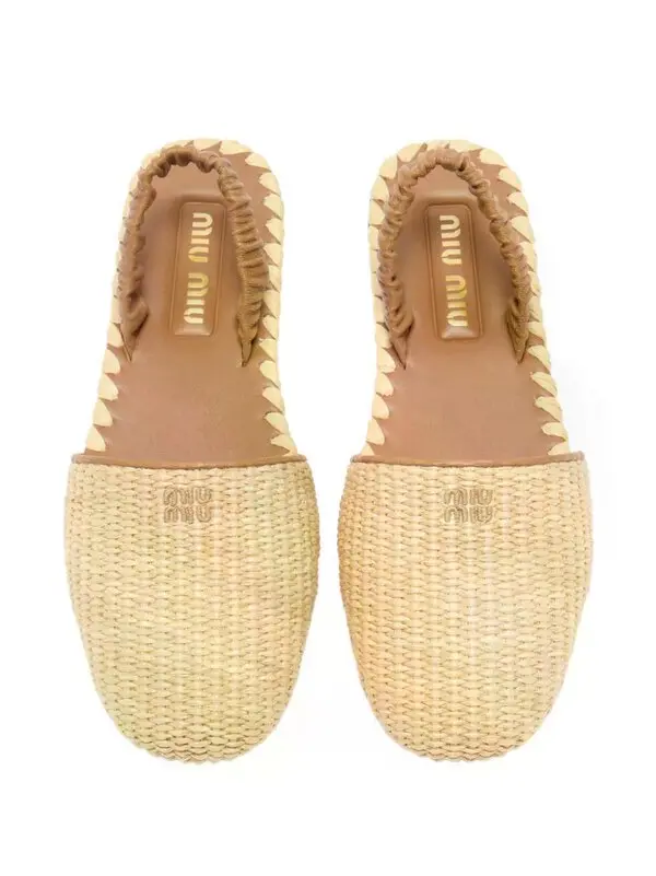 Miu Miu Woven Slingback Sandals
