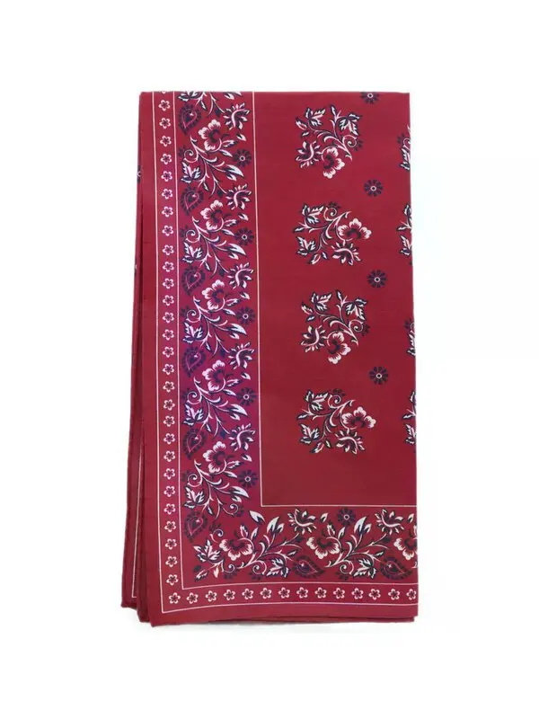 Canali Floral-print Bandana - Red