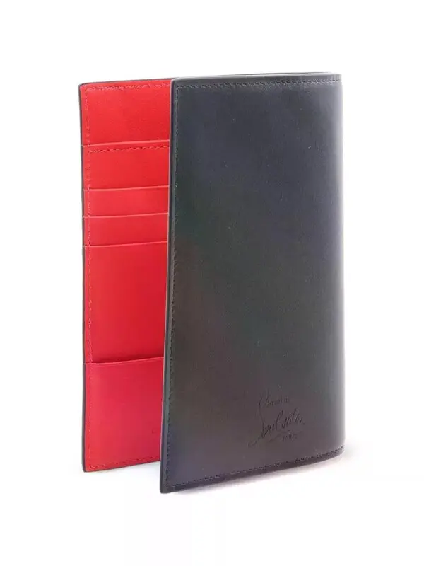 CHRISTIAN LOUBOUTIN Mooncrest Logo-plaque Leather Passaport Holder - Black