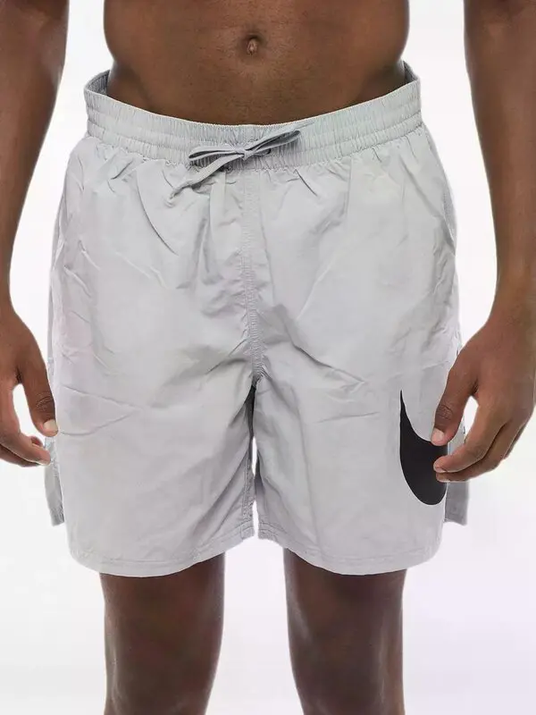 Nike Logo-print Swim Shorts - Grey