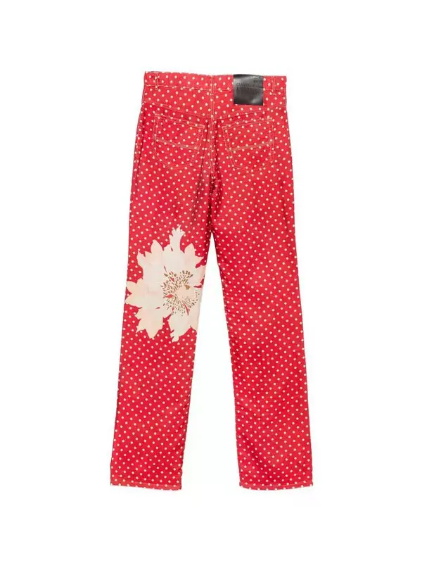 Gianfranco Ferre 1990s Polka-dot Floral-print Trousers