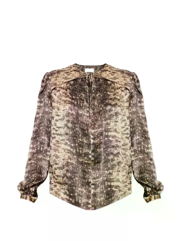 Isabel Marant Étoile Laraya Silk Top - Brown