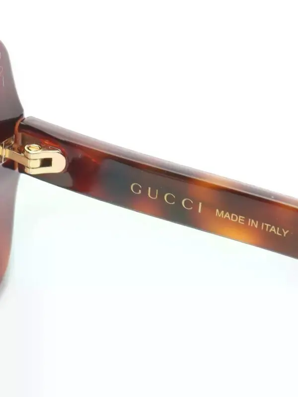 Gucci Tortoiseshell-effect Square Frame Sunglasses