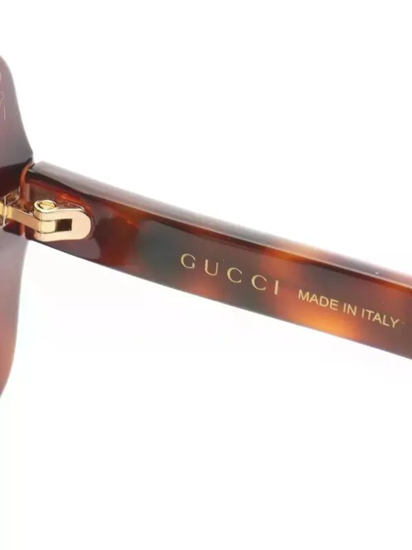 Gucci Tortoiseshell-effect Square Frame Sunglasses