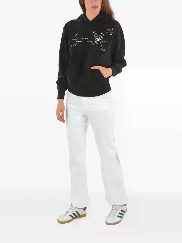 CONVERSE Logo Print Drawstring Hoodie