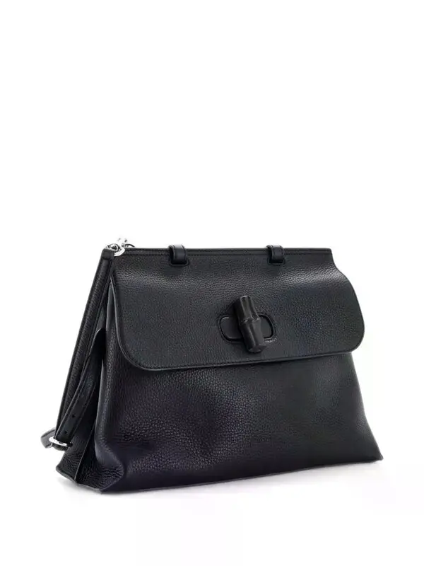 Gucci Bamboo Daily Top Handle Bag Leather Medium Satchel