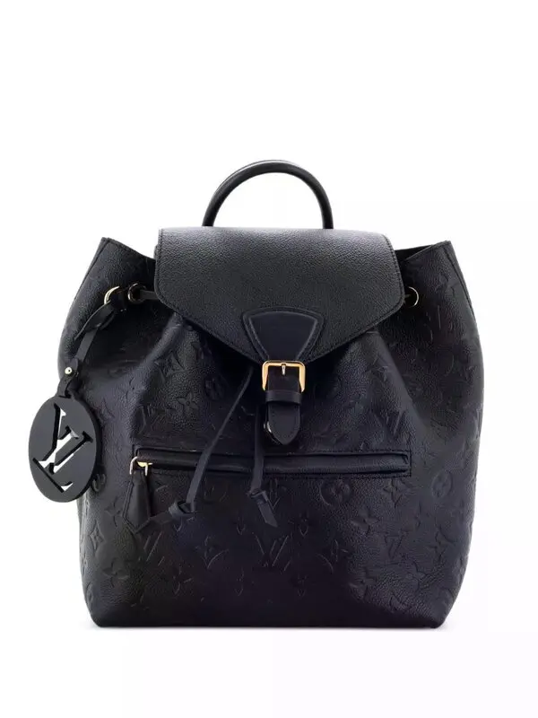 LOUIS VUITTON Montsouris Nm Monogram Empreinte Leather Pm Backpack - Black