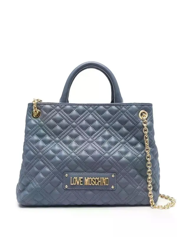 Moschino Quilted Logo-lettering Bag