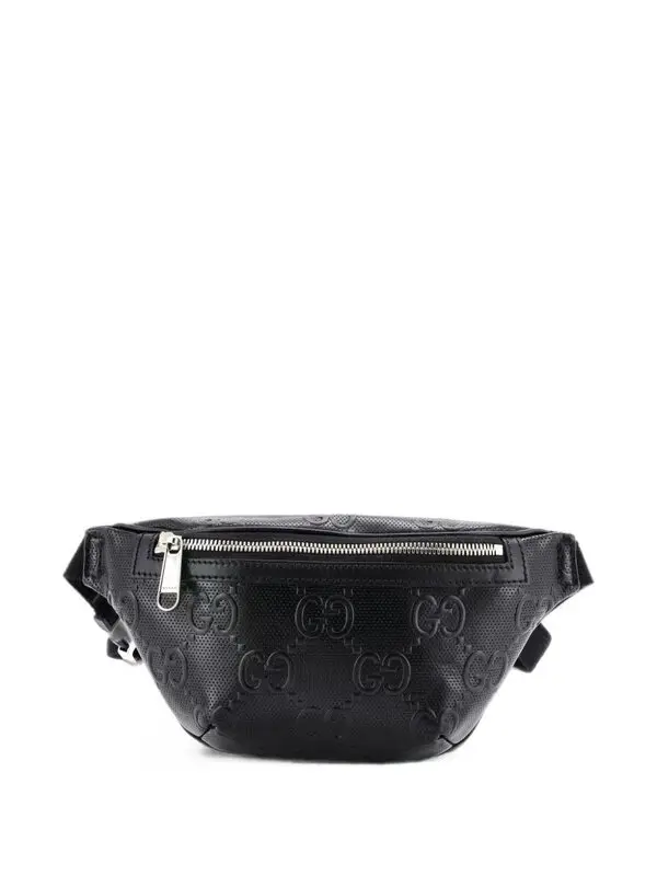 Gucci Gg Embossed Perforated Leather Belt Bag