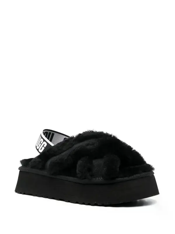 UGG Logo Print Platform Sandals