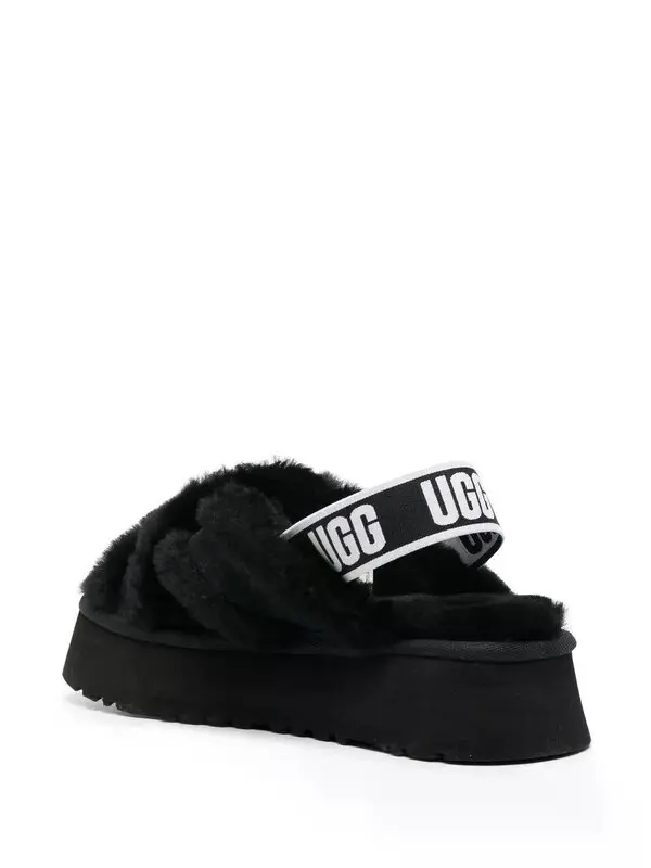 UGG Logo Print Platform Sandals